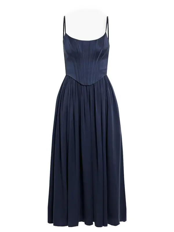 Zimmermann Silk Midi Dress - Navy