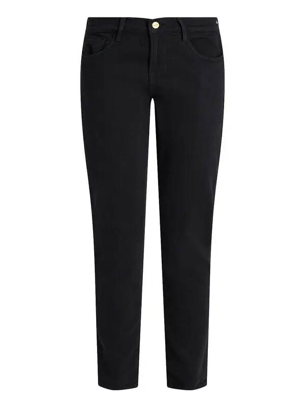 FRAME Le Garcon Slim Boyfriend Jeans - Black
