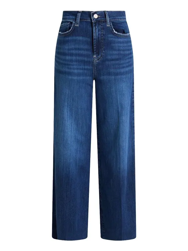 FRAME Le Slim Palazzo High-rise Wide-leg Jeans - Mid Denim