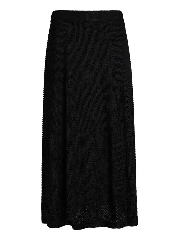 Zimmermann Crochet-knit Midi Skirt - Black
