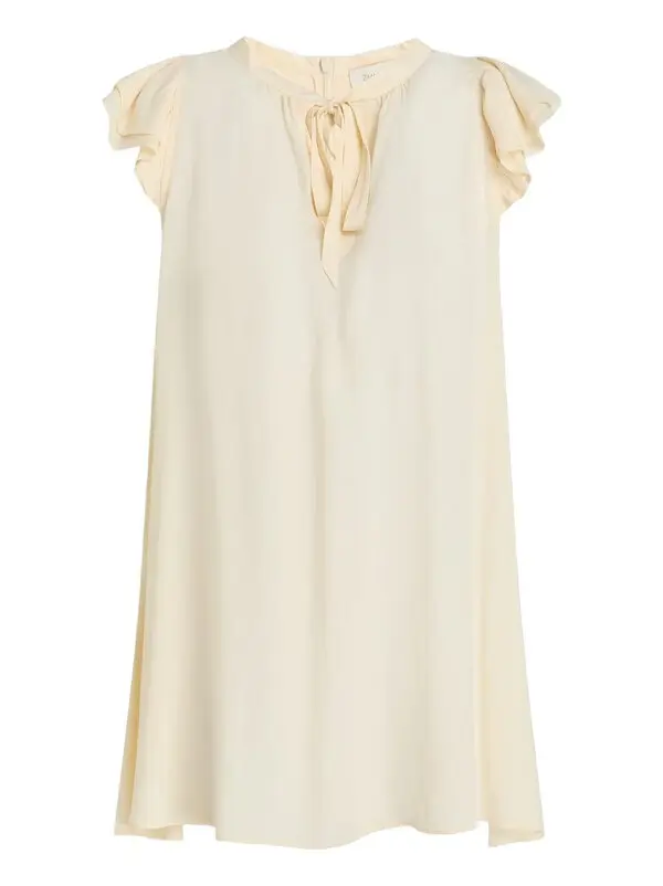 Zimmermann Ruffled Crepe Top - Cream