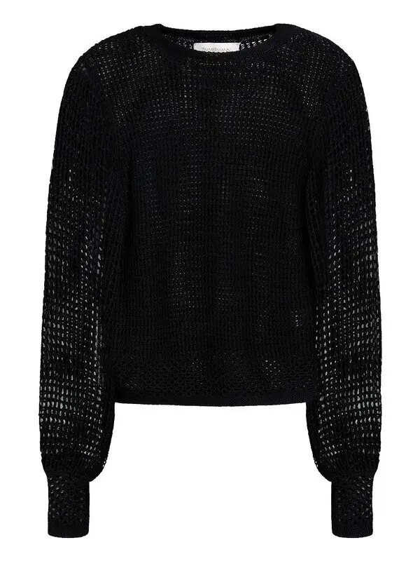 Zimmermann Crochet-knit Top - Black