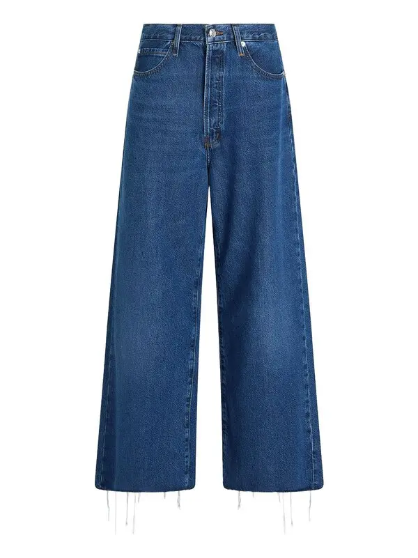 FRAME Le Low Baggy Wide-leg Jeans - Mid Denim