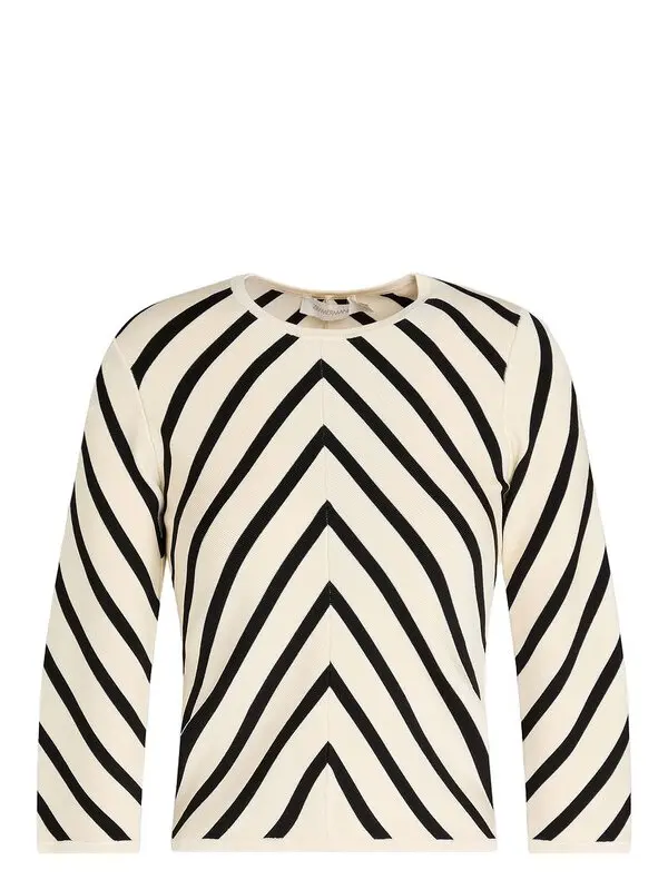 Zimmermann Striped Ribbed Jersey Top - Ecru