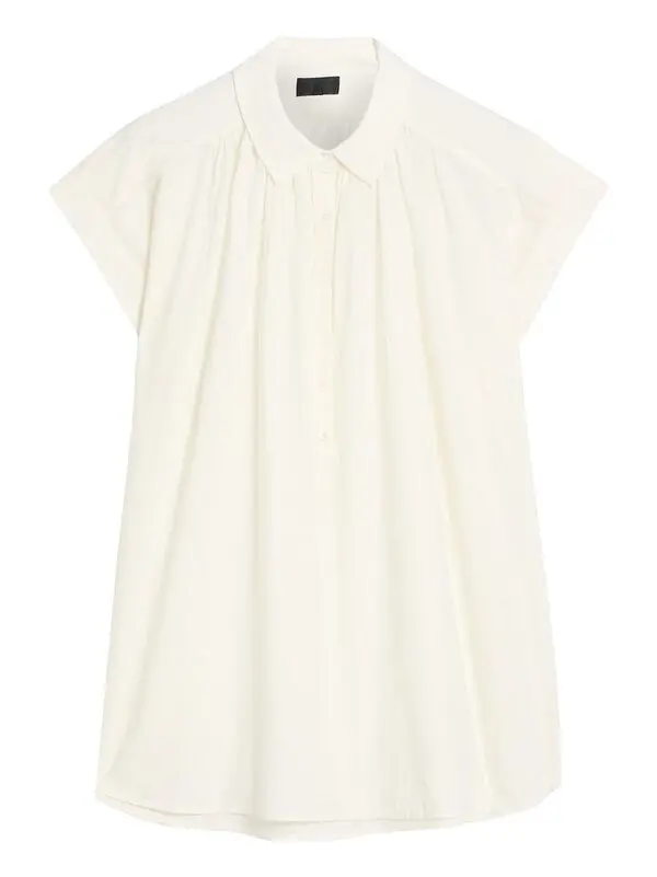 NILI LOTAN Normandy Embroidered Cotton-voile Blouse - Ivory