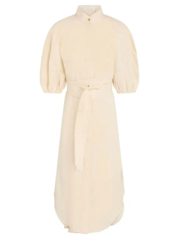 Zimmermann Linen Midi Dress - Cream