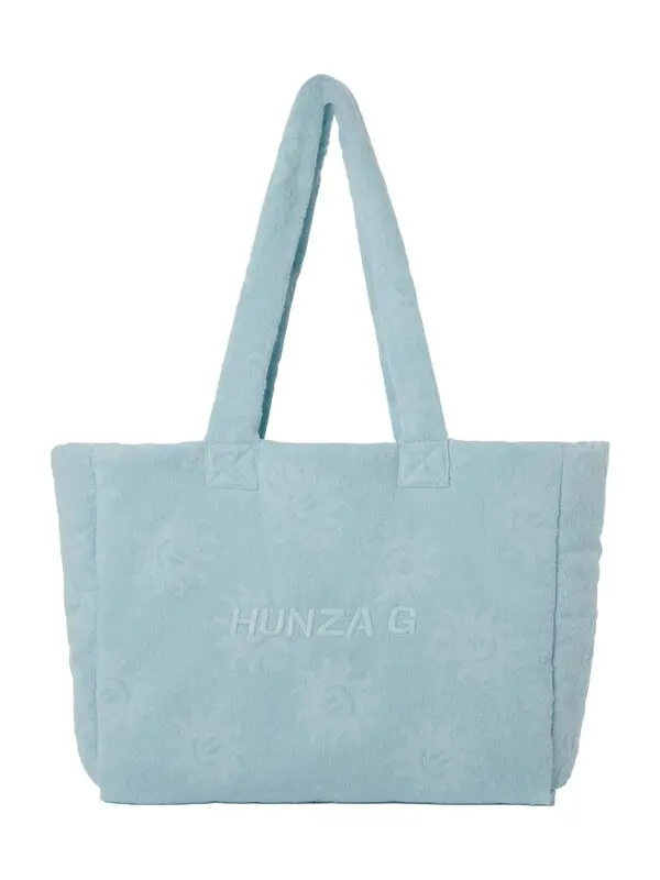 Hunza G Sunny Towelling Beach Tote - Ice Blue