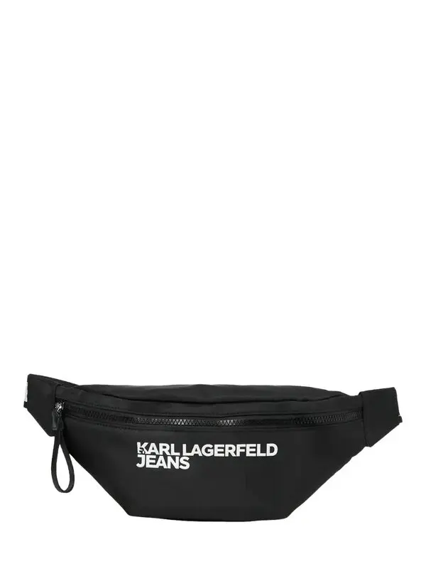 Karl Lagerfeld Logo Zip Belt Bag - Black