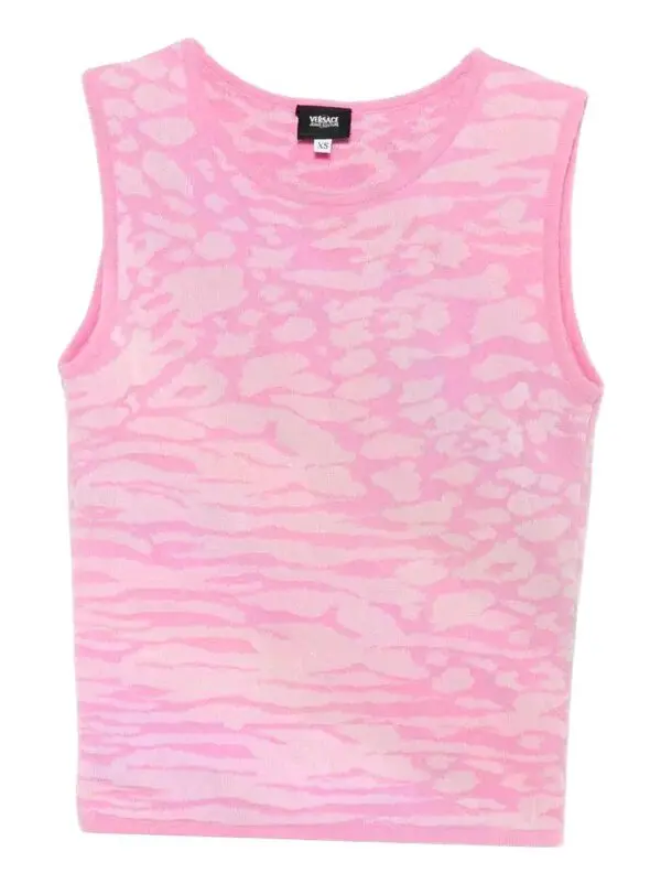 Versace 2000s Patterned Tank Top - Pink