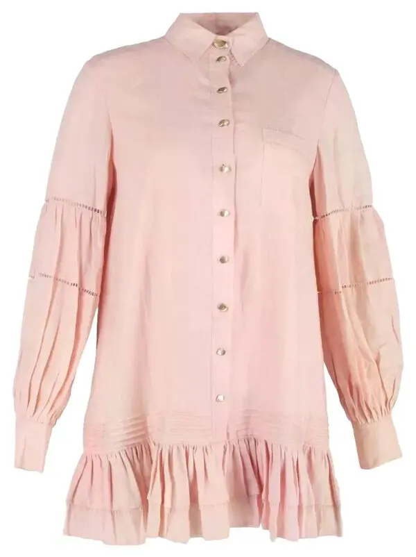 Aje Lotus Ruffle Mini Dress - Pink