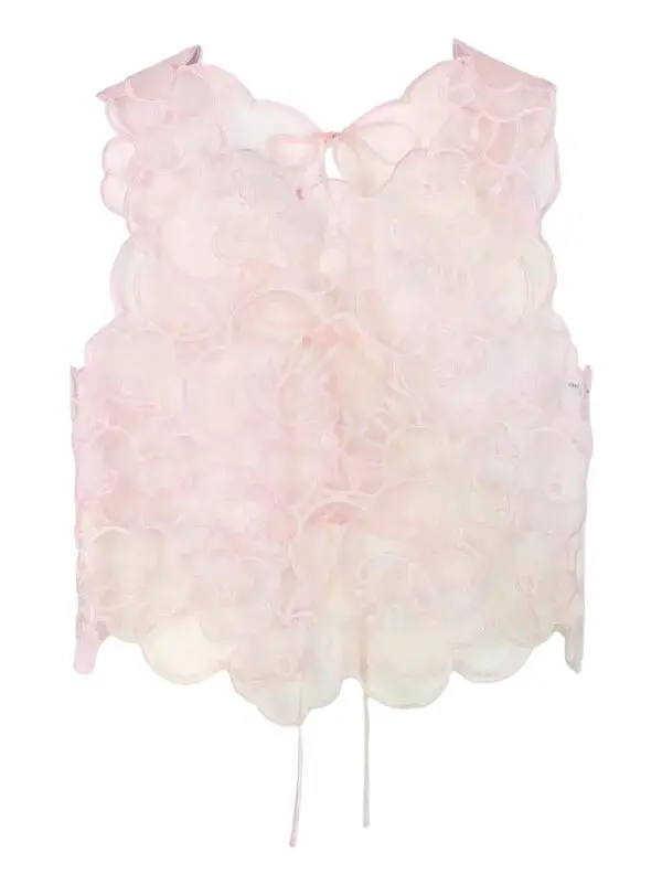 Cecilie Bahnsen Blake Appliqué Blouse - Pink