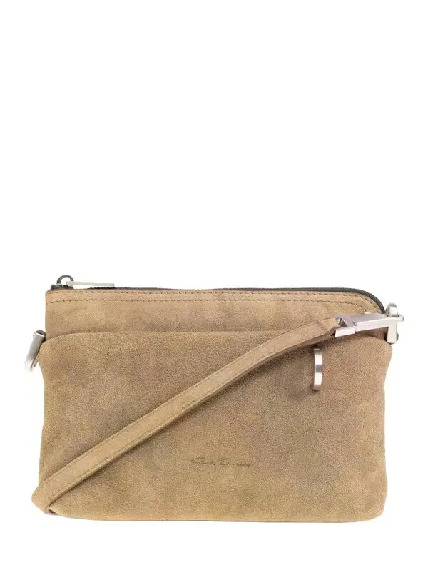 Rick Owens Small Adri Suede Shoulder Bag - Neutrals
