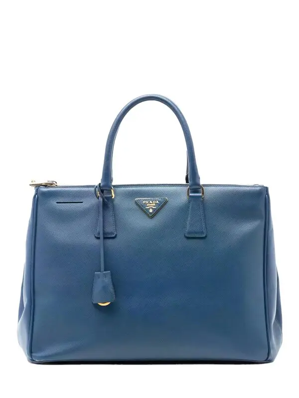 Prada Large Saffiano Lux Galleria Tote Bag - Blue