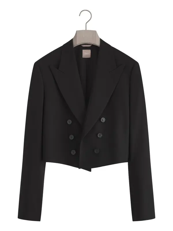 Dior Cropped Jacket - Black Virgin Wool