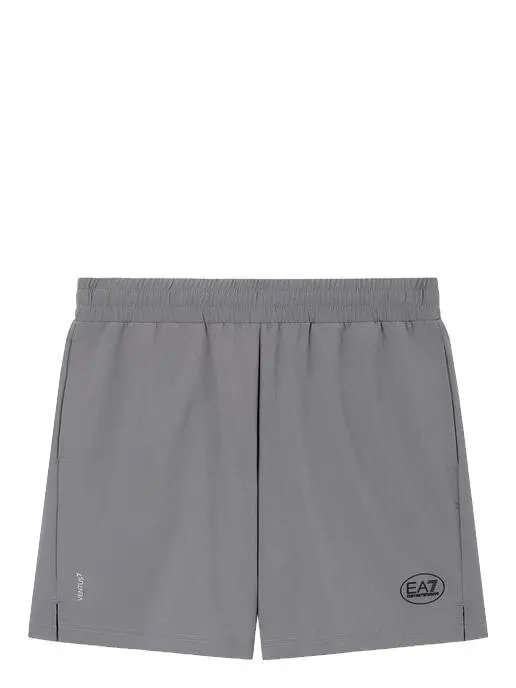 Emporio Armani Ea7 Tennis Pro Shorts In Ventus7 Technical Fabric - Natural