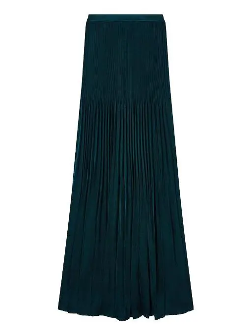 Giorgio Armani Oversized Pleated Viscose Skirt - Green