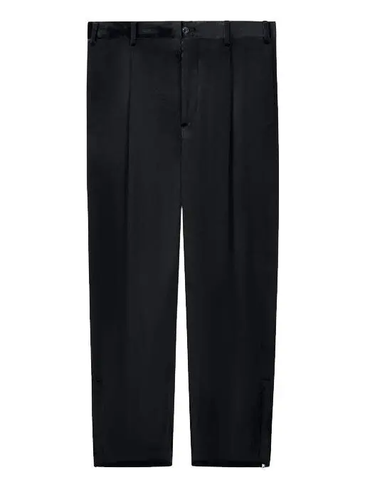 Giorgio Armani Velvet Single-pleated Trousers - Black