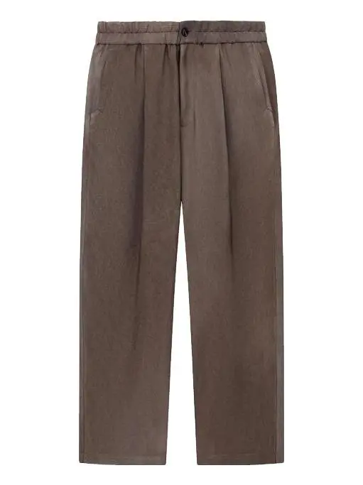 Giorgio Armani Iridescent Viscose Trousers - Natural