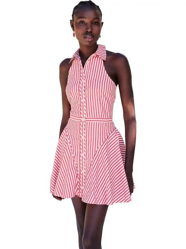 Saylor Willamae Striped Mini Shirting Dress - Stripe