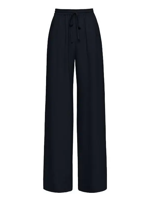 Oscar De La Renta Silk Georgette Drawstring Pant - Natural