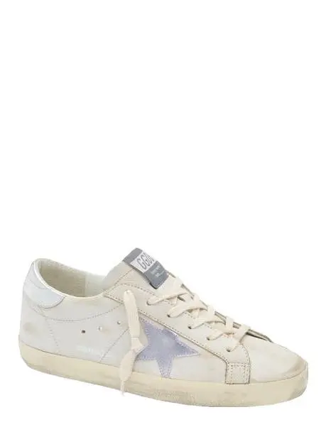 GOLDEN GOOSE Super-star Low Top Sneaker - White/silver/pink