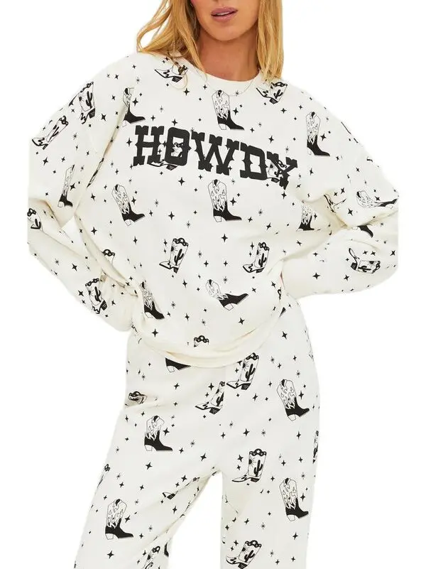 Beach Riot Graphic Oversized Sweatshirt - Howdy Boots