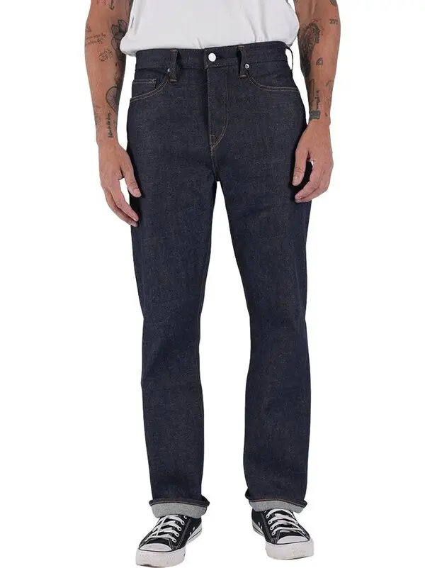 HIROSHI KATO The Pail Loose Straight Leg 14-ounce Stretch Selvedge Jeans - Indigo Raw