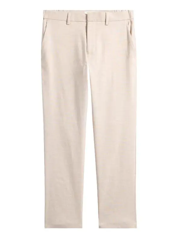 Nordstrom Linen Blend Tapered Trousers - Grey Moonbeam - White