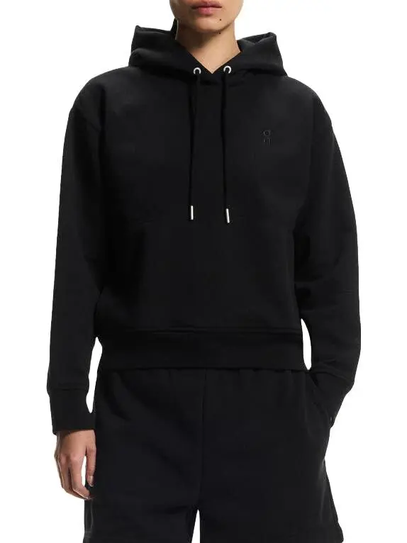 On Club Collective Logo Embroidered Hoodie - Black