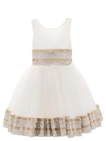 TULLEEN Lorelei Sequin Hem Dress - White