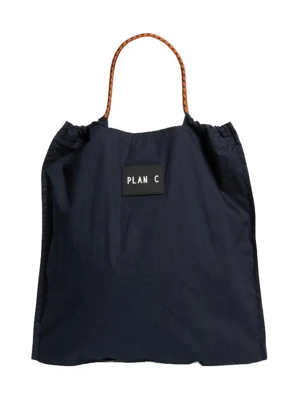 Plan C Cotton Shopper Tote - Blue Black