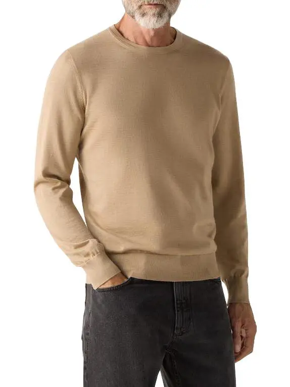 Zegna Cashseta Cashmere & Silk Sweater - Beige Melange