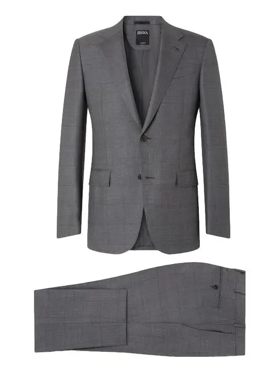 Zegna Check 15milmil15 Wool Suit - Grey