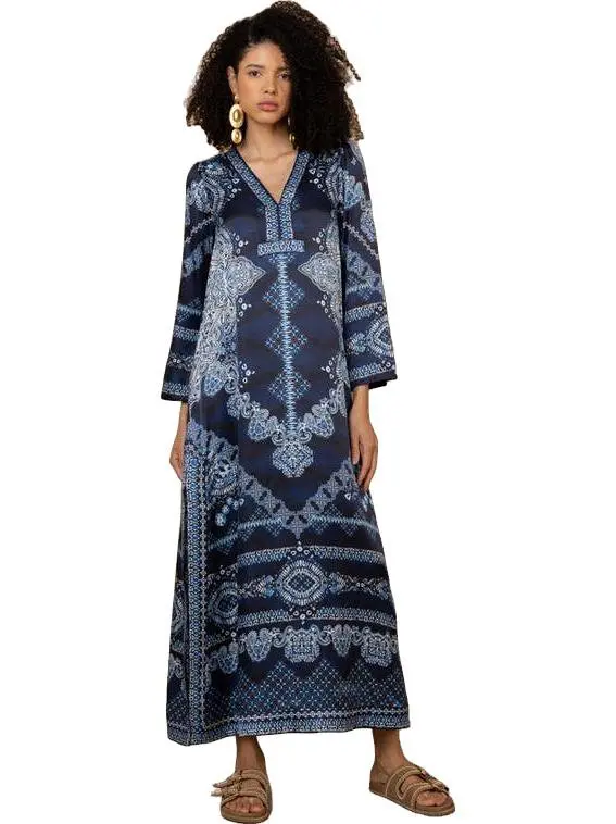 Hale Bob Bridie Charmeuse Maxi Dress - Navy