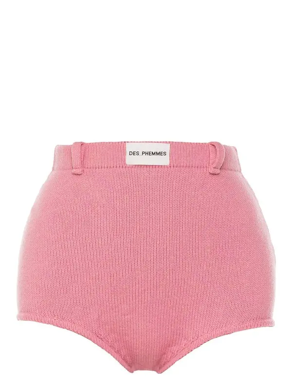 DES_PHEMMES Ribbed Culottes - Pink