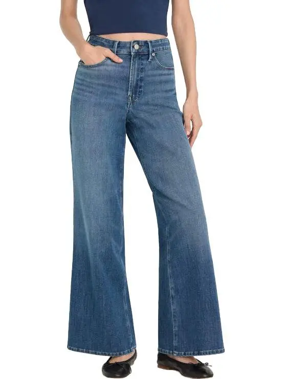 Good American Soft Tech Good Waist Palazzo Jeans - Indigo1281