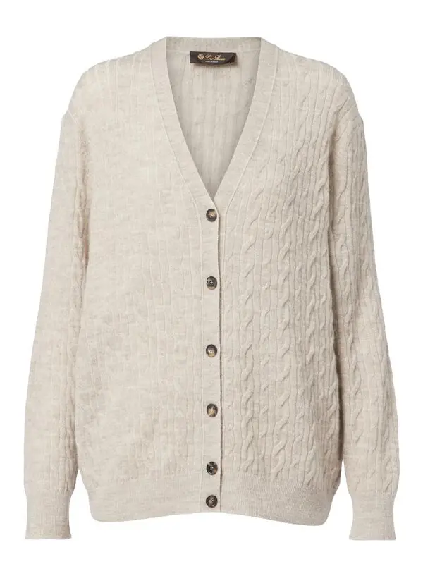Loro Piana Wool, Cashmere, And Silk Cardigan - Beige
