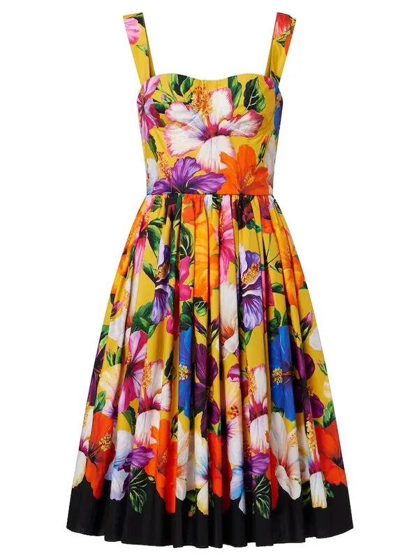Dolce & Gabbana Floral Print Midi Dress - Multicoloured
