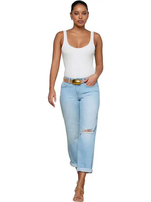 L'Agence Nevia Slouchy Straight-leg Jean - Brea Destruct
