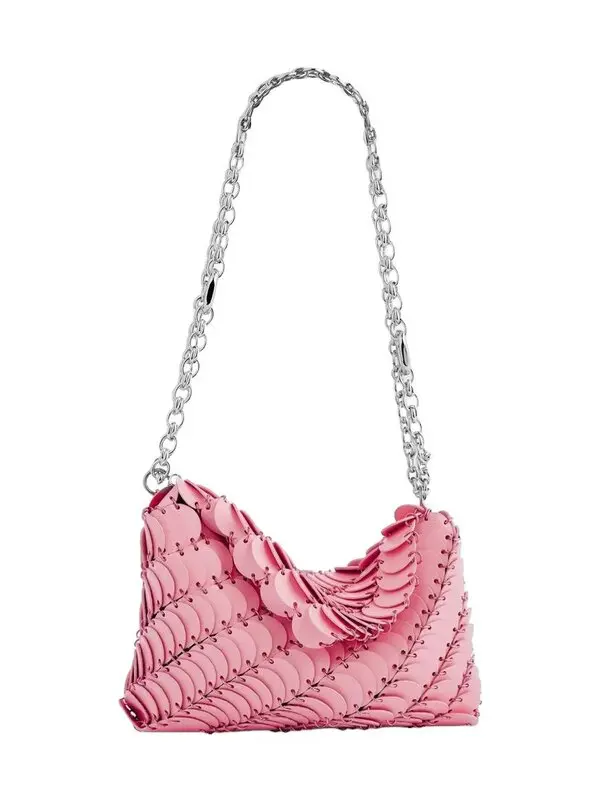 Rabanne Paco Night Leather Shoulder Bag - Pink