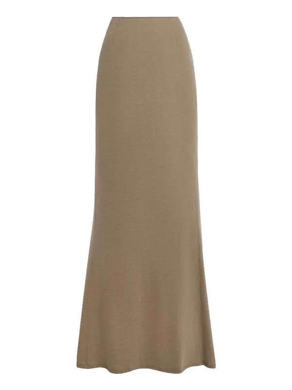WIEDERHOEFT Draped Jersey Maxi Skirt - Grey
