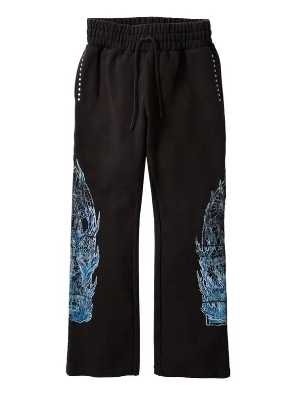WHO DECIDES WAR BY EV BRAVADO Flame Glass Hardware Sweatpant Coal - Black