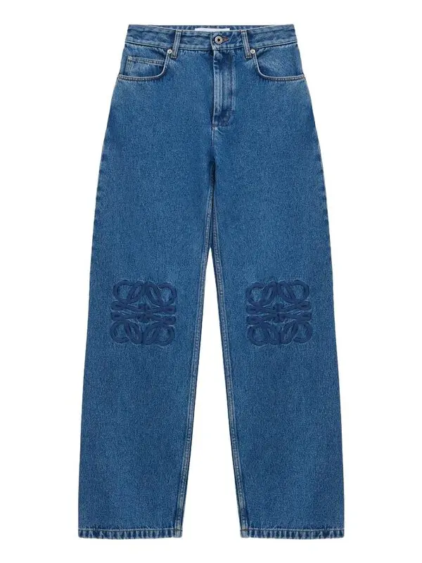 Loewe Anagram Baggy Jeans - Blue