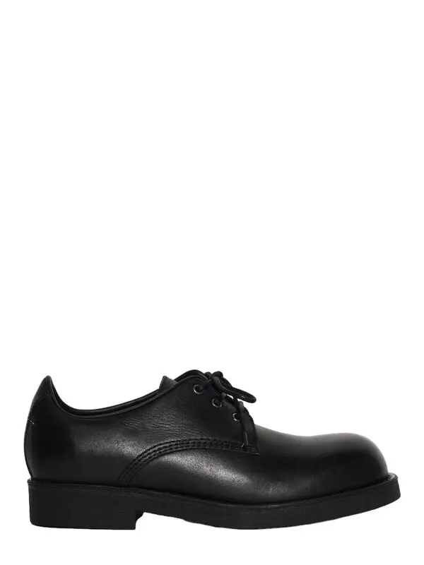 MAISON MARGIELA Lace-up Leather Loafers - Black