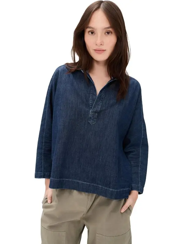 Frank & Eileen Popover Shirt - Vintage Dark Wash