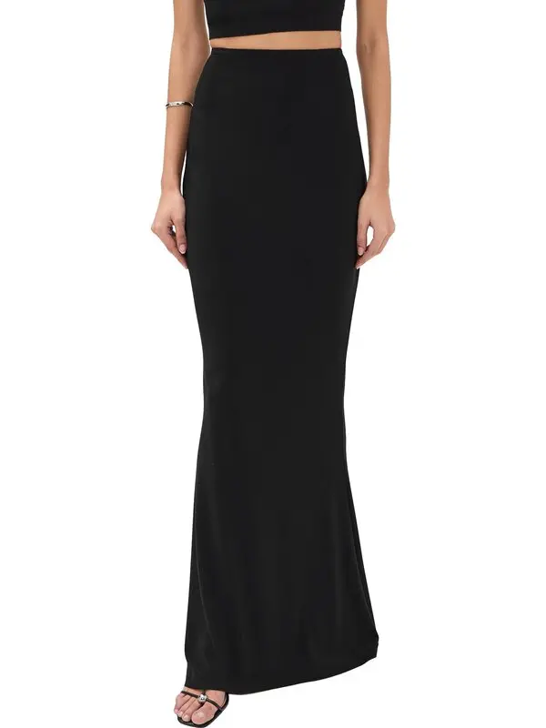 Norma Kamali Obie Long Skirt - Black