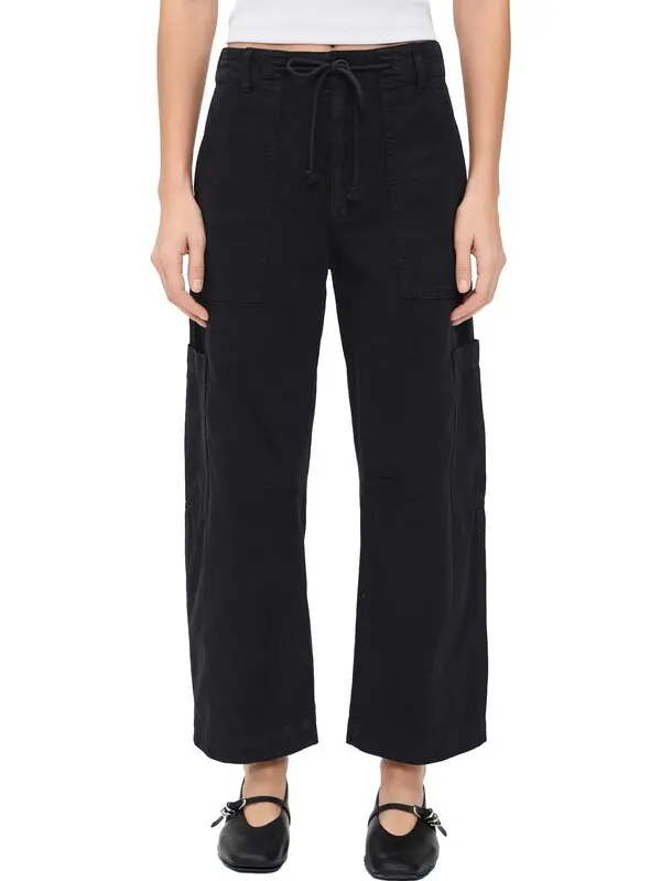 PISTOLA Sabrina Curved Utility Pants - Washed Black