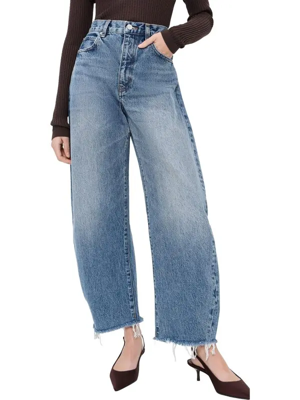 FRAME The Bubble Crop Jeans - Rapture Raw Fray