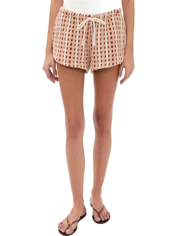 Oas Lano Rin Striped Shorts - Red