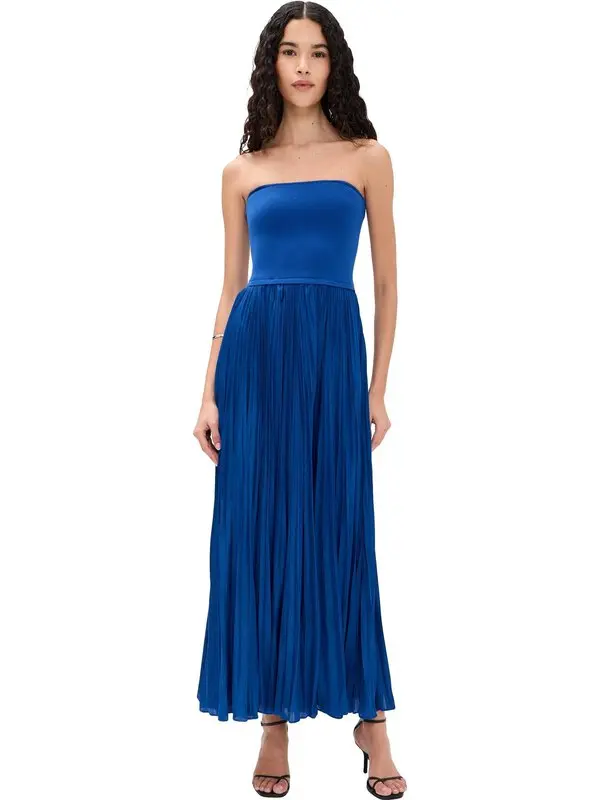 LA LIGNE Strapless Midi Dress - Cobalt